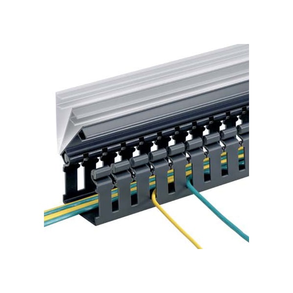 Panduit Wiring Duct, Wide Slot, 2x2, Black, 6ft H2X2BL6 | Zoro