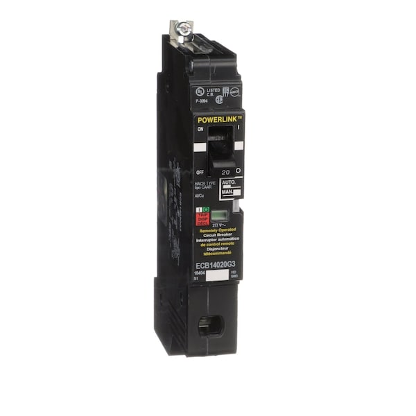 SQUARE D 20A, 1 pole Molded Case Circuit Breaker, POWERLINK, 277/480V ...