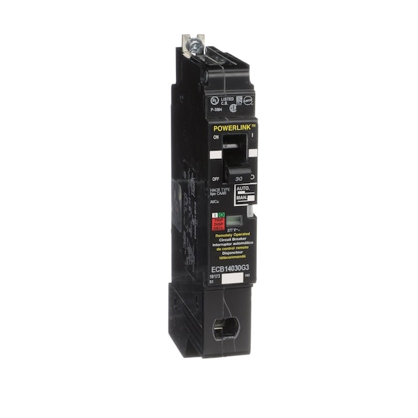 SQUARE D 30A, 1 pole Molded Case Circuit Breaker, ECB-G3, 277/480V AC, - ECB14030G3