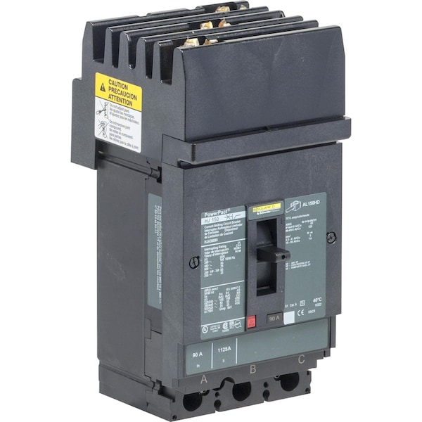 SQUARE D 20A, 3 pole Molded Case Circuit Breaker, POWERPACT H, 600V AC, - HJA360206