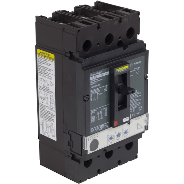 SQUARE D 250A, 3 pole Molded Case Circuit Breaker, POWERPACT J, 600V AC, - JGL36250CU31X