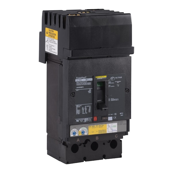 SQUARE D 250A, 3 pole Molded Case Circuit Breaker, POWERPACT J, 600V AC, - JJA36250M75