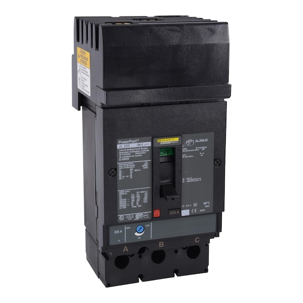 SQUARE D 250A, 3 pole Molded Case Circuit Breaker, POWERPACT J, 600V AC ...