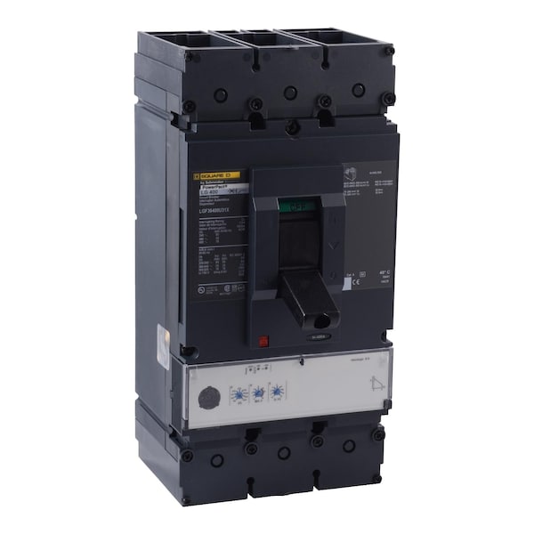 SQUARE D 400A, 3 pole Molded Case Circuit Breaker, POWERPACT, 600V AC, - LGF36400U31X