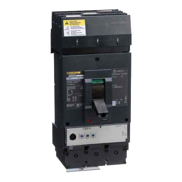SQUARE D 400A, 3 pole Molded Case Circuit Breaker, POWERPACT L, 600V AC, - LLA36400U31X