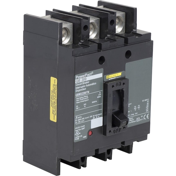 SQUARE D 200A, 3 pole Molded Case Circuit Breaker, POWERPACT Q, 240V AC ...