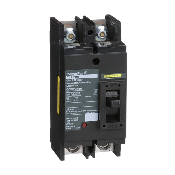 SQUARE D 200A, 2 pole Molded Case Circuit Breaker, POWERPACT Q, 240V AC ...