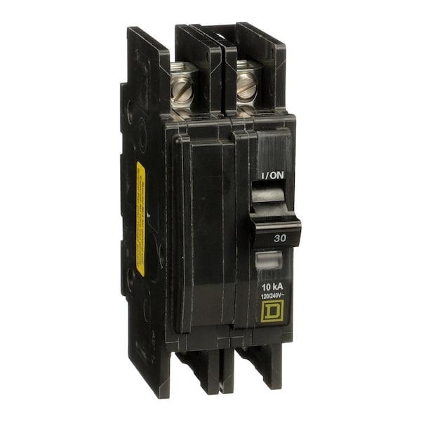 SQUARE D 30A, 2 pole Miniature Circuit Breaker, QO, 120/240V AC, - QOUQ230