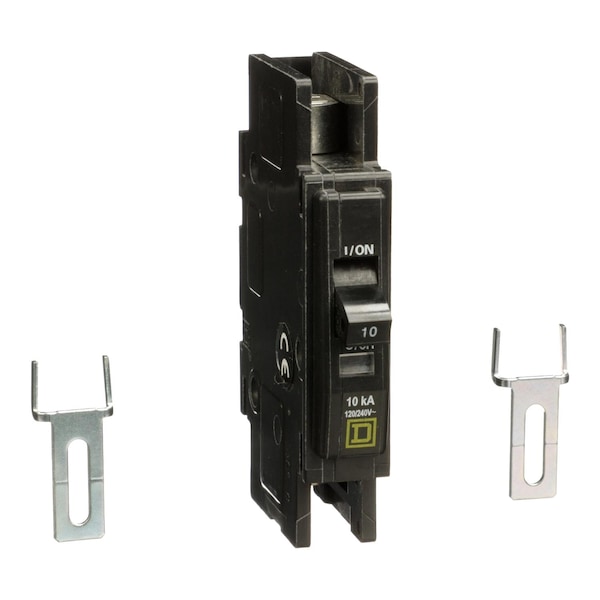 SQUARE D 10A, 1 pole Miniature Circuit Breaker, QO, 120/240V AC, - QOUR110