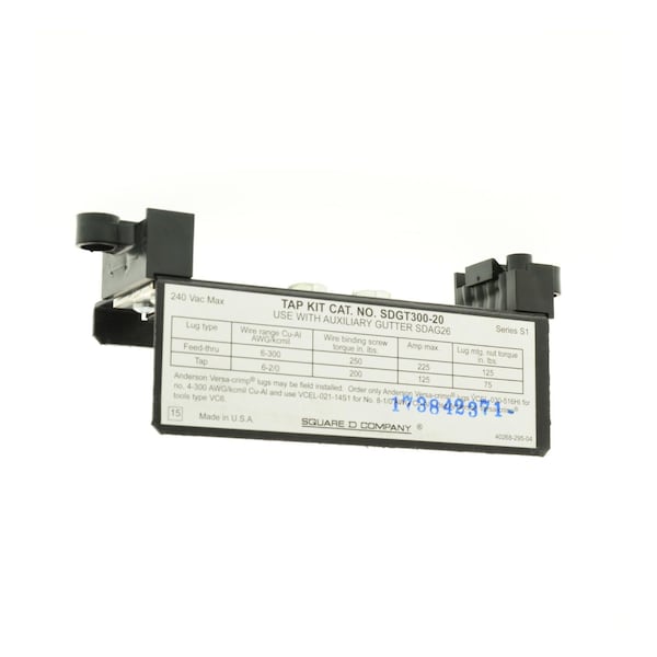 Square D Load center accessory, QO, tap kit, gutter, for auxiliary ...