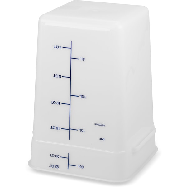 Carlisle Foodservice Food Storage Container, 12 qt, White 11966PE02 | Zoro