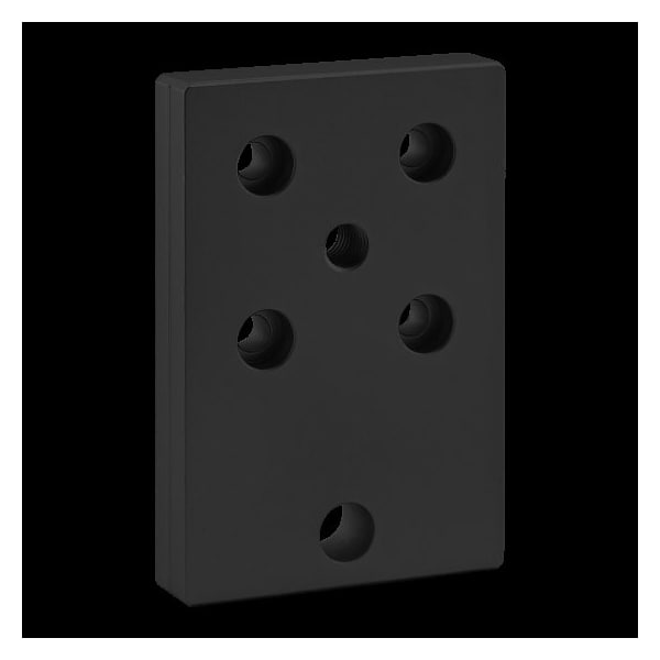 80/20 Level Anchor Base Plate, 6 Hole M12 Tap 40-2180-BLACK | Zoro