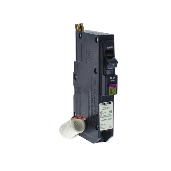 SQUARE D 15A, 1 pole Miniature Circuit Breaker, QO, 120V AC, - QOB115DF