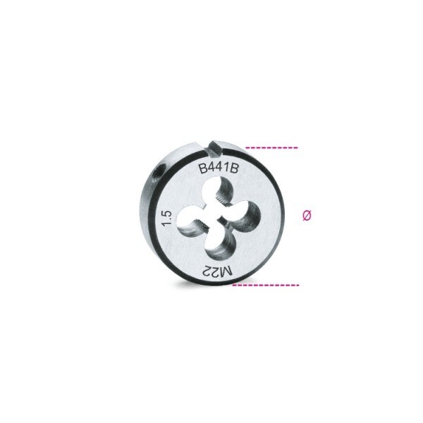 Beta Round Die, Fine Pitch, 24x1.5mm 004410121 | Zoro