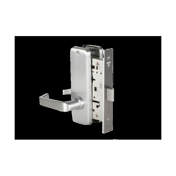 Best Mortise 45H Lock, Passage, Lever, Escutcheon, Satin Chrome AM, LH ...