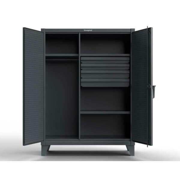 Strong Hold Pegboard Storage Cabinet, 36 in W, 78 in H 36-W-244-4DB-PB ...