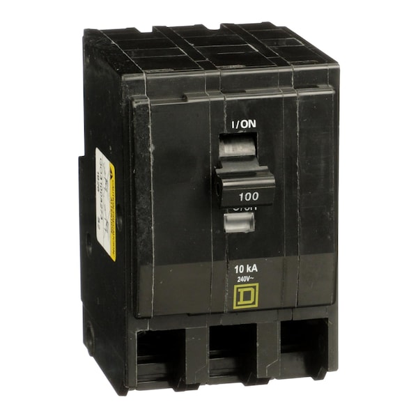 SQUARE D 100A, 3 pole Miniature Circuit Breaker, QO, 120/240V AC ...