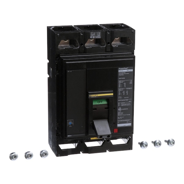 SQUARE D 400A, 3 pole Molded Case Circuit Breaker, POWERPACT, 600V AC, - MGF36400