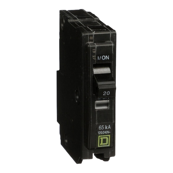 SQUARE D 20A, 1 pole Miniature Circuit Breaker, QH, 120/240V AC, - QH120