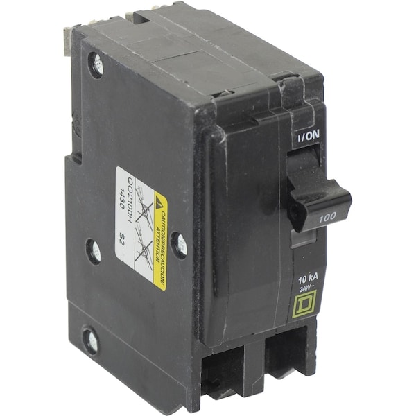 SQUARE D 100A, 2 pole Miniature Circuit Breaker, QO, 120/240V AC, - QO2100H