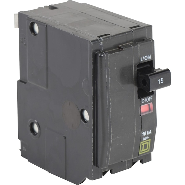 SQUARE D 15A, 2 pole Miniature Circuit Breaker, QO, 240V AC, - QO215H