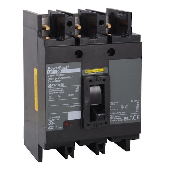 SQUARE D 225, 3 pole Molded Case Circuit Breaker, 240VAC, - QBF32225TS