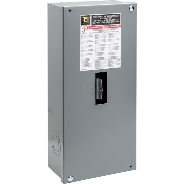 SQUARE D HD Circuit Breaker Enclosure 15 to 100A, 240 VAC, Main Circuit ...