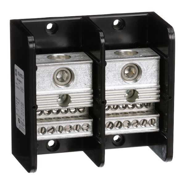 Square D Power Distribution Block, Open, 2 Pole, 380 A Copper, 600 V AC ...