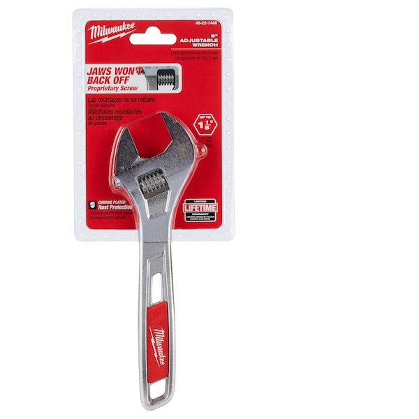 MILWAUKEE 8" ADJUSTABLE WRENCH (48-22-7408) | Zoro