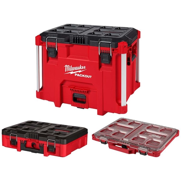 Milwaukee Tool PACKOUT XL Tool Box + Tool Case + Low-Profile Organizer ...