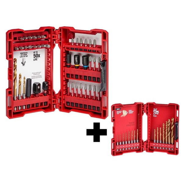 Milwaukee Tool Impact Dvr Bit Set, w/Titan Drill Bit Set 48-32-4006, 48 ...