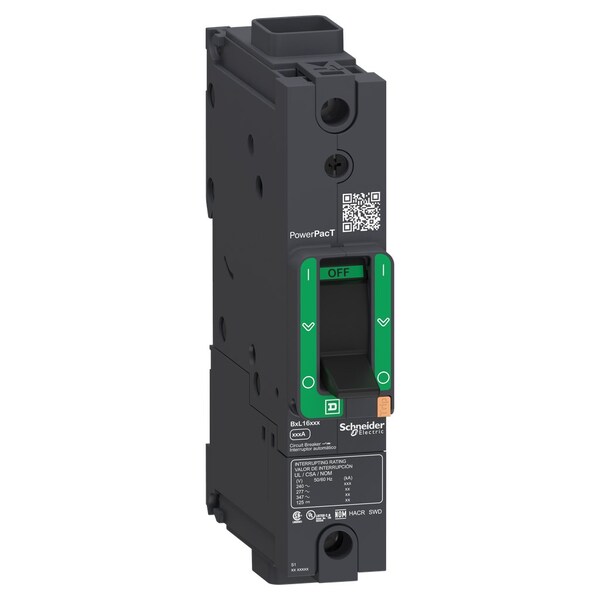 SCHNEIDER ELECTRIC 15A, 1 pole Molded Case Circuit Breaker, POWERPACT ...