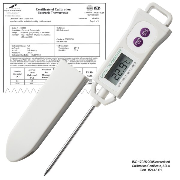 Bel-Art Calibrated Electronic SS Stem, Meter B60900-1000 | Zoro