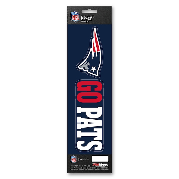 Fanmats NFL New England Patriots Team Slogan Decal Sticker Pack 61385 ...