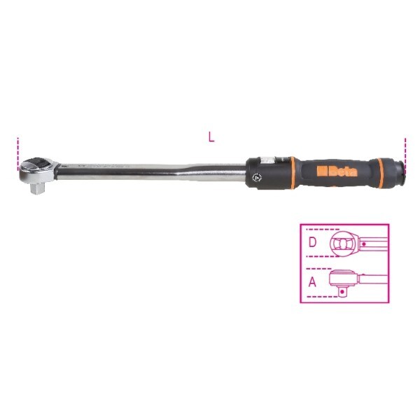 Beta Click-Type Torque Wrench, 3/8" 006660070 | Zoro