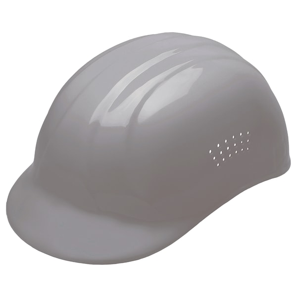 Erb Safety Bump Cap, Front Brim, Polyethylene, Pinlock Suspension, Gray ...