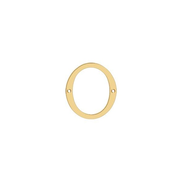 Deltana Numbers, Solid Brass Lifetime Brass 4" RN4-0 | Zoro