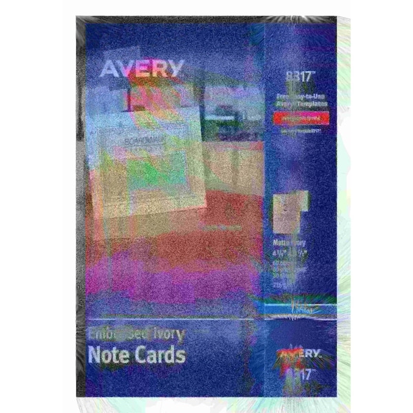 Avery Note Cards, Matte Ivory, Two-Sided, PK60 8317 | Zoro