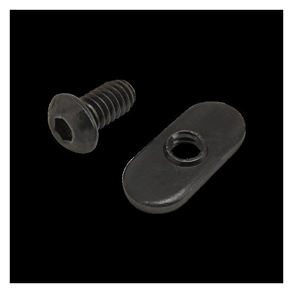 80/20 1/4"-20 Socket Head Cap Screw, Button, Black Zinc Plated Steel, 1 ...