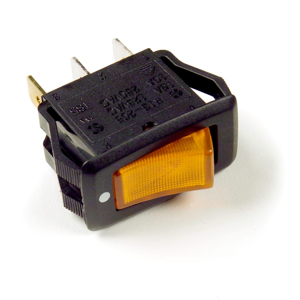 Grote Rocker Switch, On/Off, Amber, 20A 82-1902 | Zoro