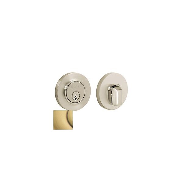 Baldwin Estate Satin Brass with Brown Deadbolts 8244.060 | Zoro