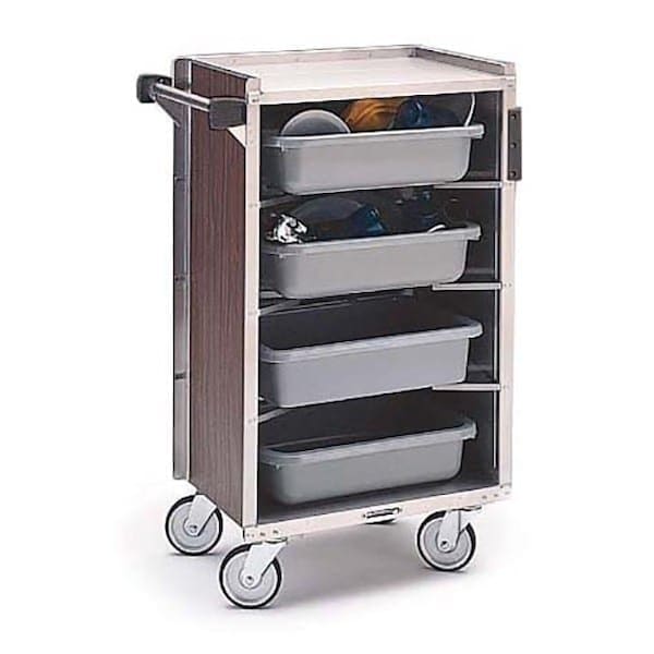 Lakeside Enclosed Bussing Cart, 4 Shelf - 16"x22" 890 | Zoro