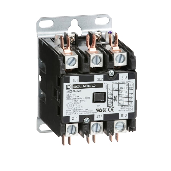 Square D Definite Purpose Magnetic Contactor, 208V-240V AC, 3 P, Non ...