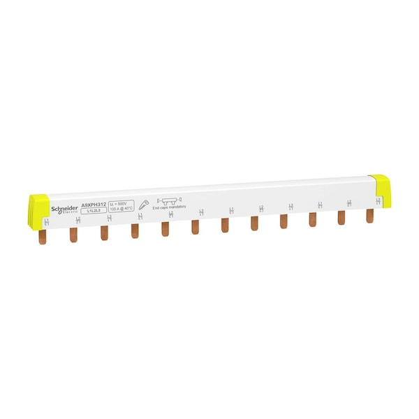Schneider Electric Combo Busbar, 100A, 415V AC, 3 Phase A9XPH312 | Zoro