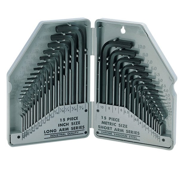 Proskit Hex Key Set, US and Metric 900-038 | Zoro