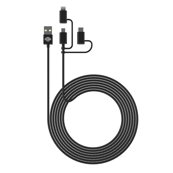 Harley-Davidson Micro USB to Lighting and Type C - 6ft. 3in1 Cable ...
