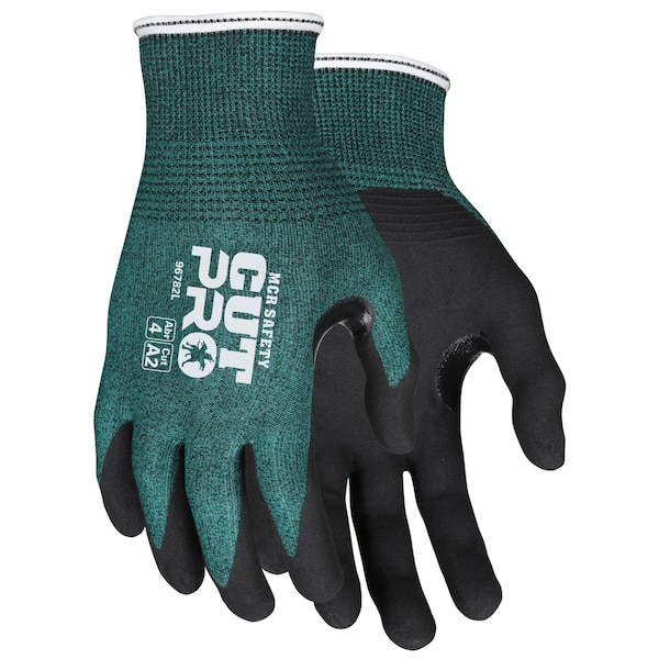 Mcr Safety Cut-Resistant Coated Gloves, Cut Level A2 , Nitrile , Sandy ...