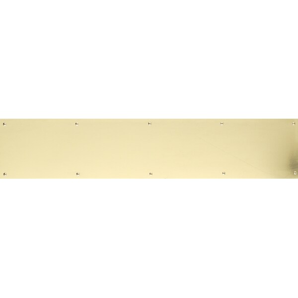 Brass Accents Kick Plate, 6x30", Lifetime Polished Br A09-P0630-PVD | Zoro