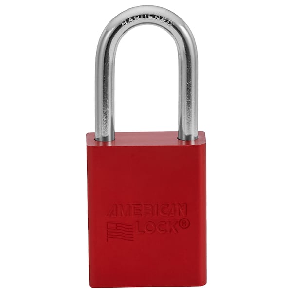 American Lock Lockout Padlock, Keyed Different, Anodized Aluminum, 1 1/ ...