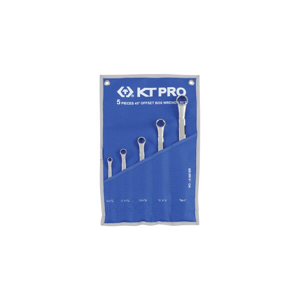 Kt Pro Tools Offset (45 Degree) Box Wrench Set, 5 Piece A1601SR | Zoro